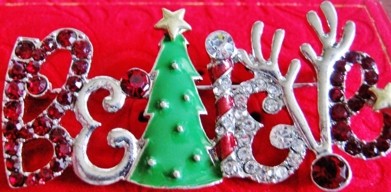 Christmas tree pins from Bijoutree's JEWELED FOREST