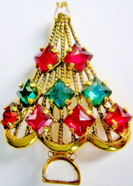 Christmas tree pins from Bijoutree's JEWELED FOREST
